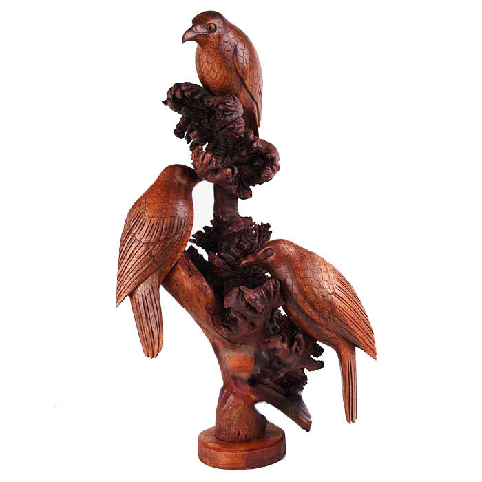 Wooden Birds Statue – Home gifts garden