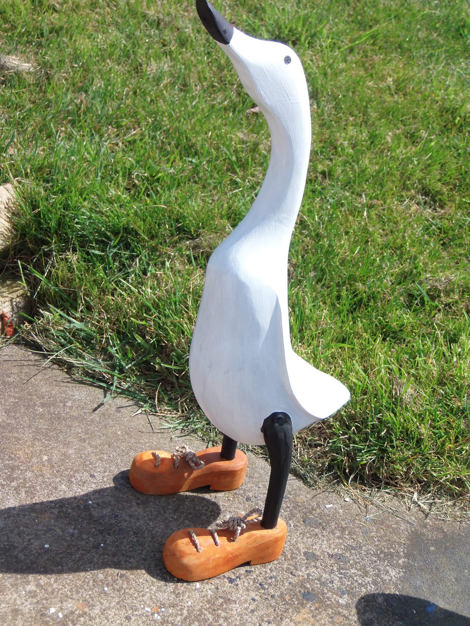 wooden ducks with shoes painted – Home gifts garden