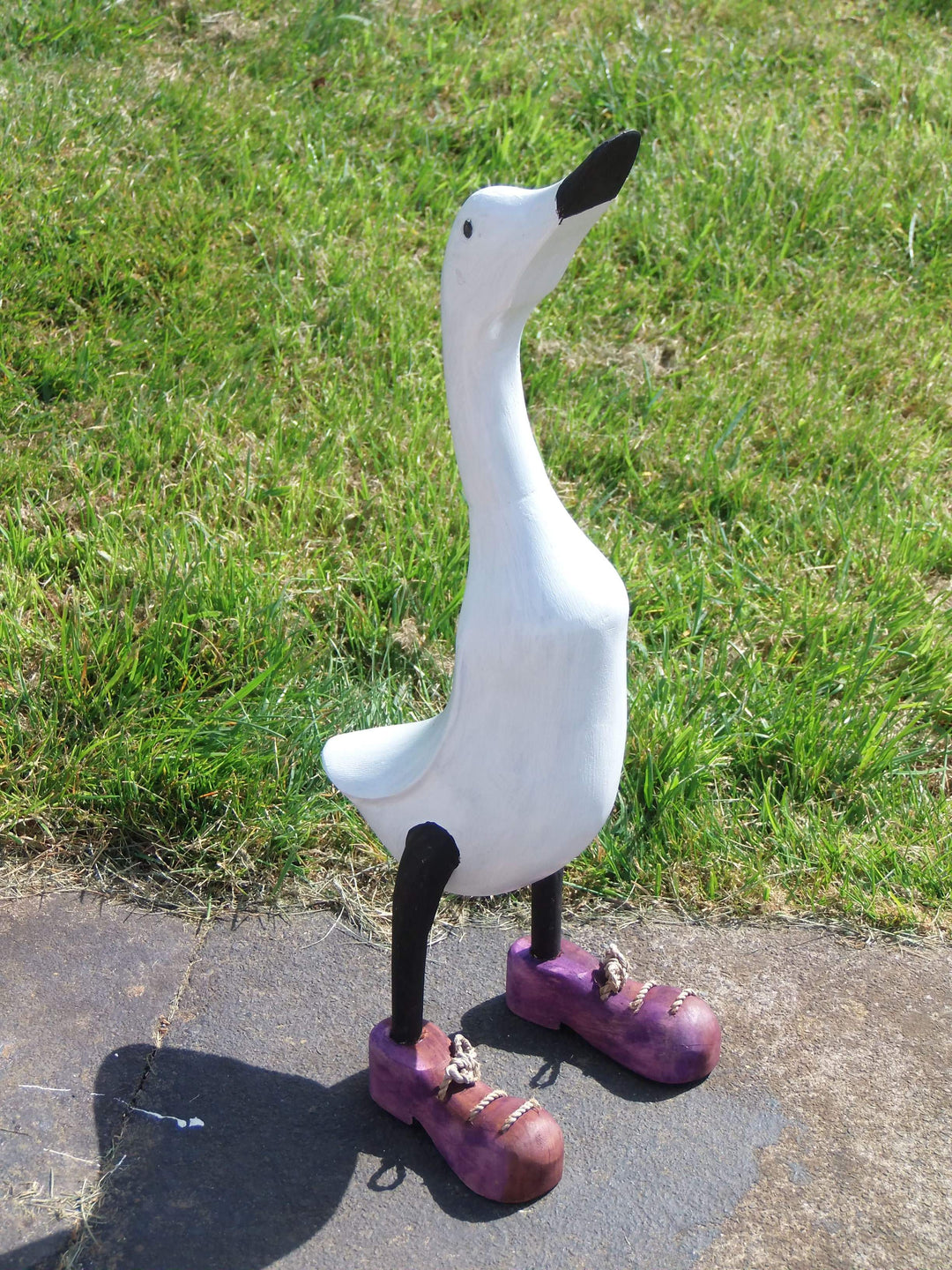wooden ducks with shoes painted – Home gifts garden